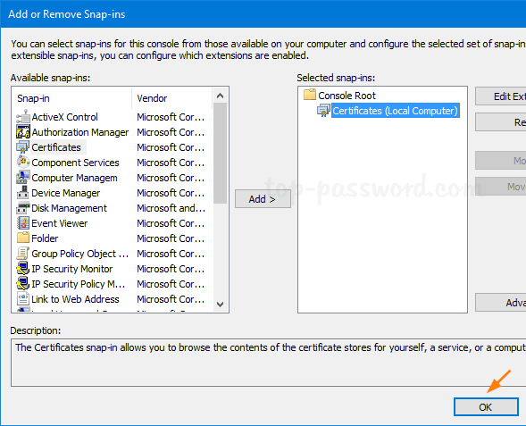 如何在Windows 10 / 8/7中查看已安装的证书 - 极客技巧