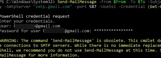 send-message：带PowerShell的电子邮件发送电子邮件 - 极客技巧