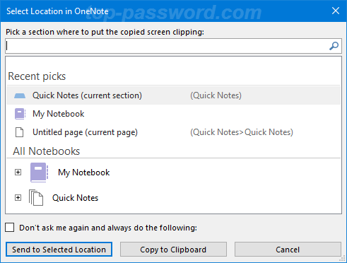修复：OneNote屏幕剪辑快捷方式在Windows 10中不起作用 - 极客技巧